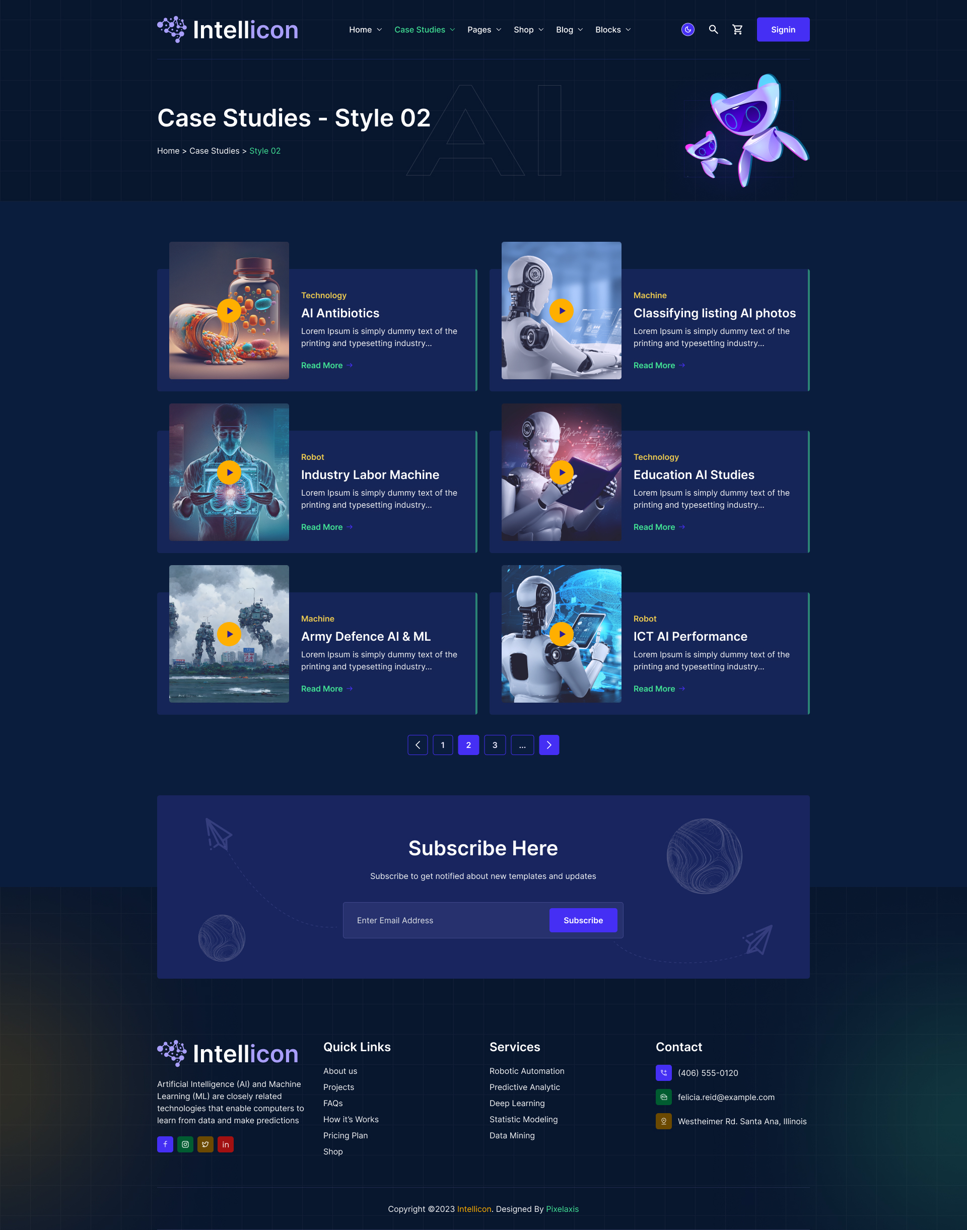 Intellicon - AI & Machine Learning Figma Template by pixelaxis | ThemeForest